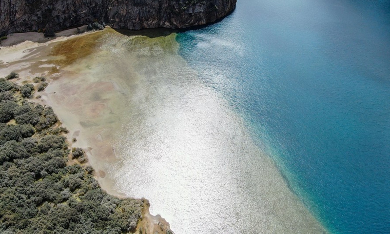 Amazing three-colored lakes in SW China's village - Global Times