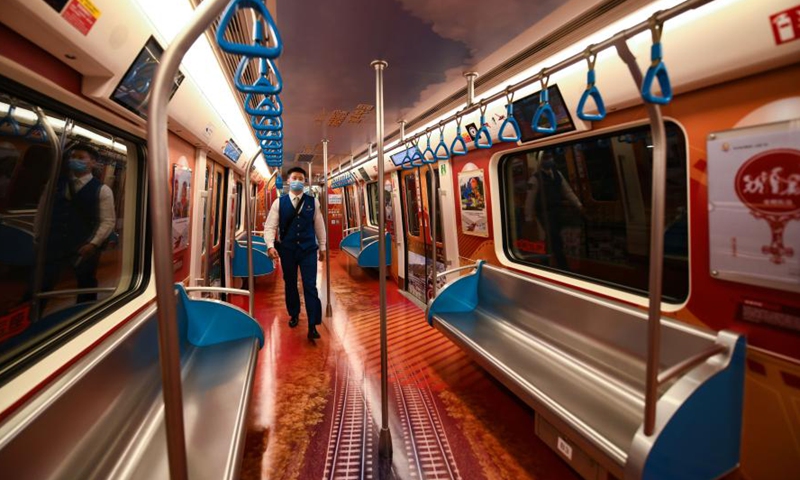 Poverty-alleviation-themed train made first run in southwest China ...