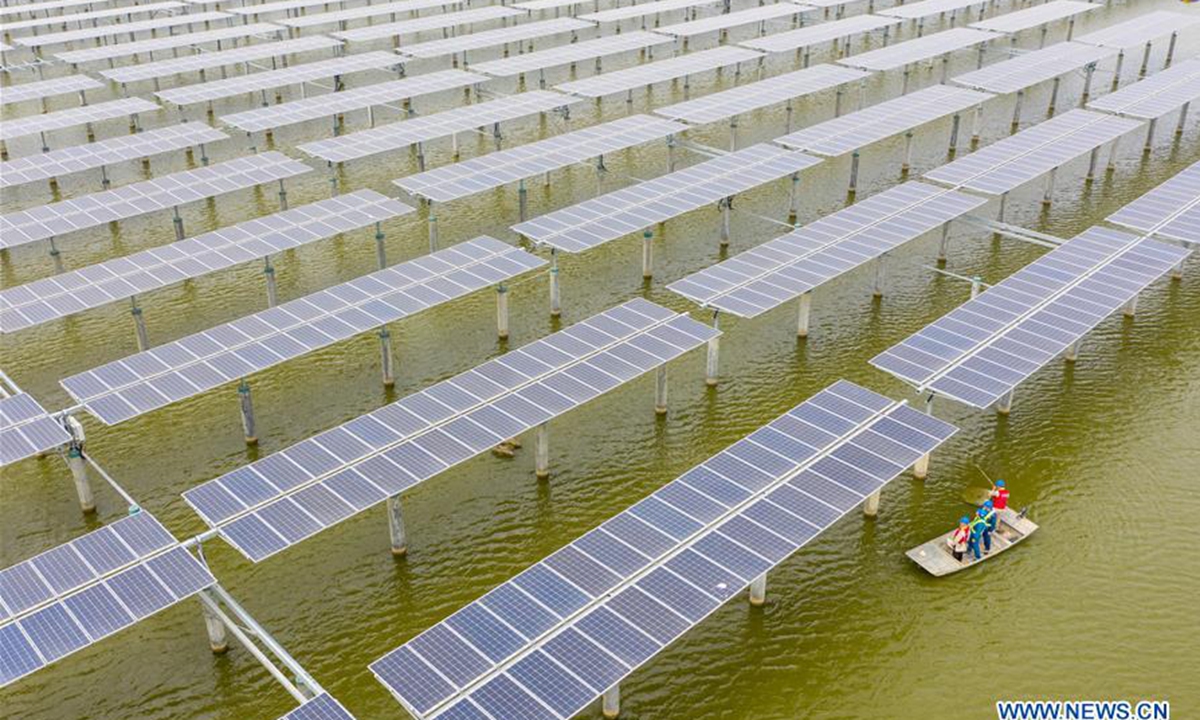Fish farming, solar power generation developed in Baoying, Jiangsu ...