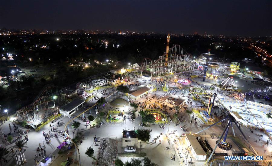 Night view of al-Zawra Park in Baghdad, Iraq - Global Times