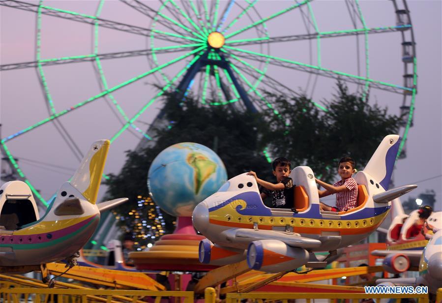 Night view of al-Zawra Park in Baghdad, Iraq - Global Times