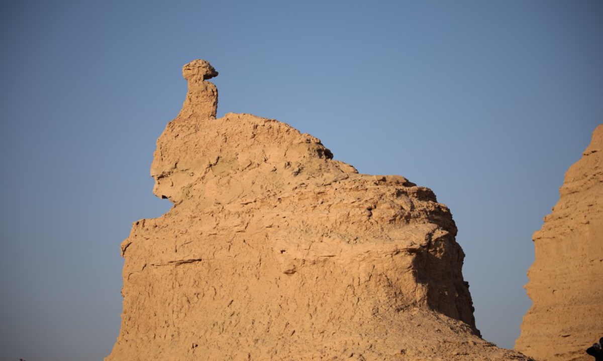 Windswept rock formations in Dunhuang Yardang National Geopark - Global ...