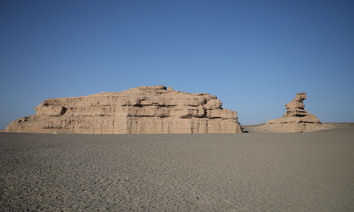 Windswept rock formations in Dunhuang Yardang National Geopark - Global ...