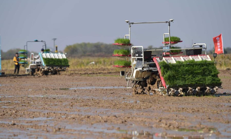 Farming devices displayed at intelligent farm in China's Jiangxi ...