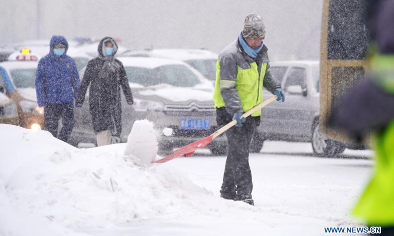 Heavy snow hits northeast China's Heilongjiang - Global Times