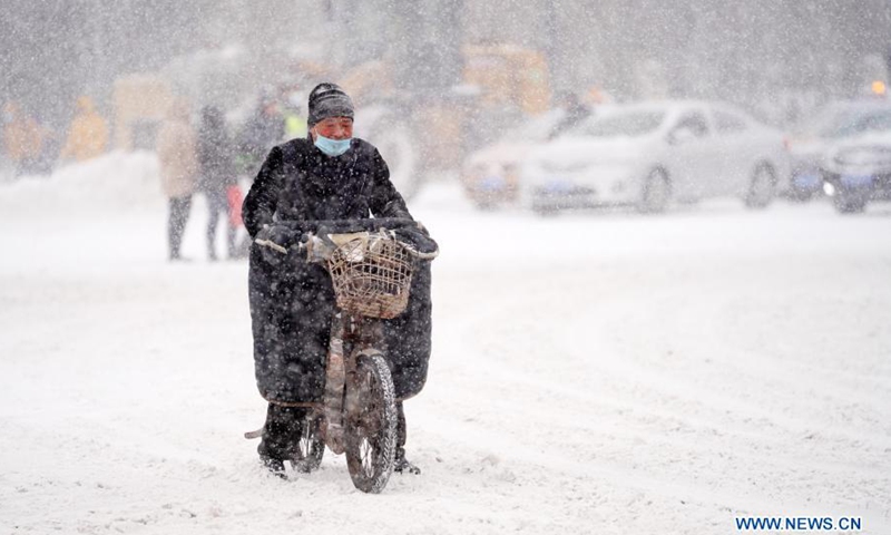 Heavy snow hits northeast China's Heilongjiang - Global Times