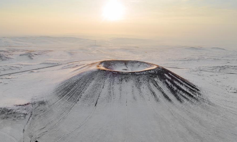 Scenery of snow-covered volcanoes in Inner Mongolia - Global Times