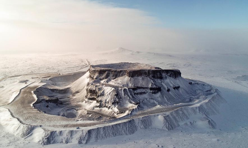 Scenery of snow-covered volcanoes in Inner Mongolia - Global Times