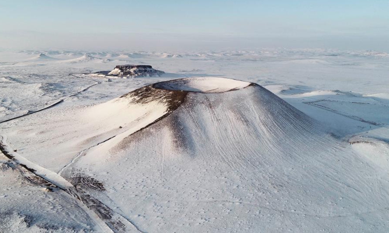 Scenery of snow-covered volcanoes in Inner Mongolia - Global Times