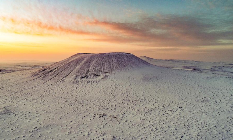 Scenery of snow-covered volcanoes in Inner Mongolia - Global Times