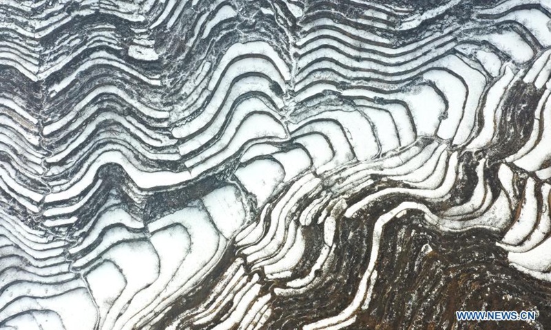 Snow-covered terraced fields in Shexian County, Hebei - Global Times