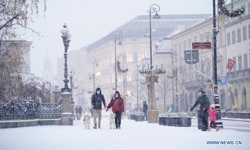 First snow of this year falls upon Warsaw - Global Times