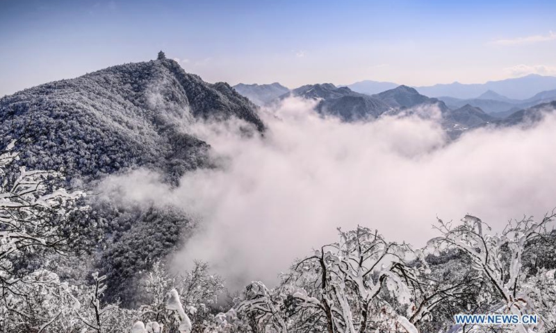 Winter scenery of Longtoushan scenic area in NW China - Global Times