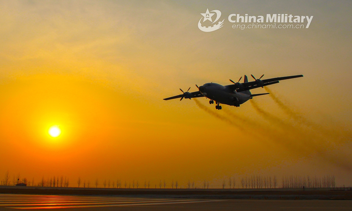 Multi-type aircraft in round-the-clock flight mission - Global Times