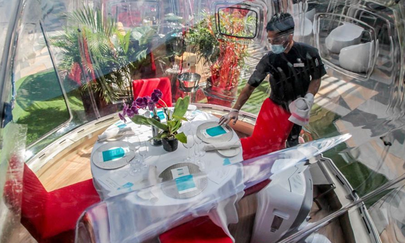 Multi-purpose bubble pods seen at hotel in Manila - Global Times