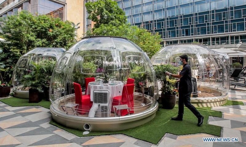 Multi-purpose bubble pods seen at hotel in Manila - Global Times
