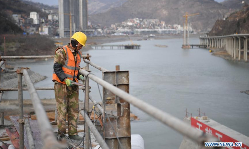 Xunyang hydropower station in NW China under construction - Global Times