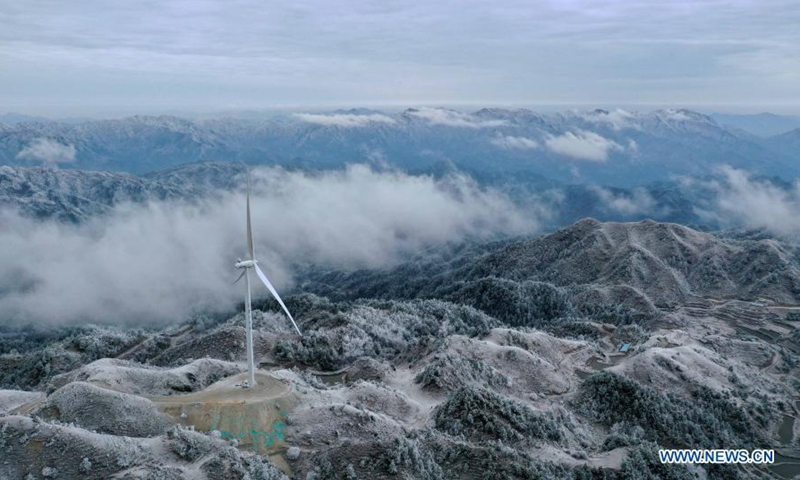 Snow scenery in Rongshui, Guangxi - Global Times