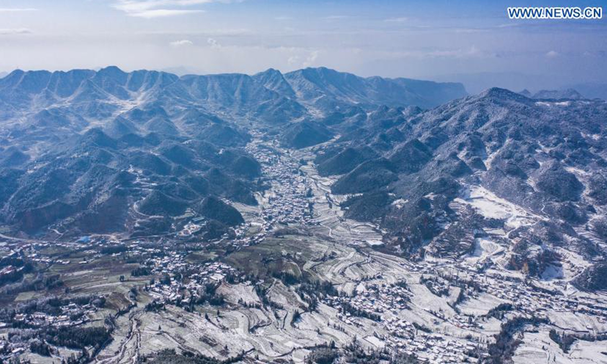 Snow scenery in Pingdi of Panzhou in China's Guizhou - Global Times