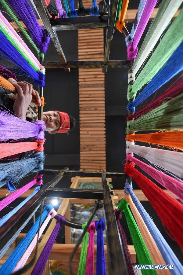 Local women make embroidery works in Shibing County, Guizhou - Global Times