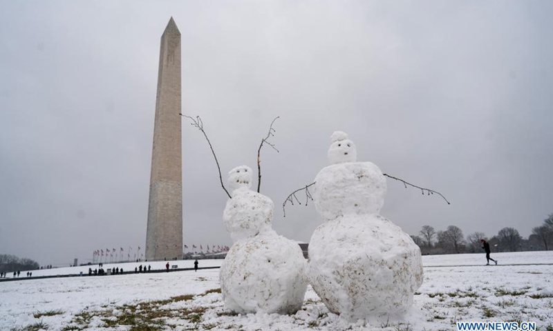 Washington Monument On Snowman Photo: Snow In Washington, D.C.