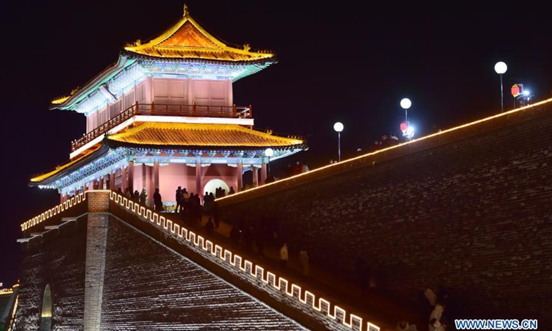 Night view of Zhengding ancient town in Hebei - Global Times