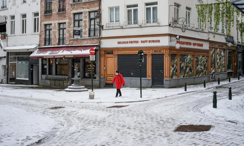 Snow scenery in Brussels - Global Times