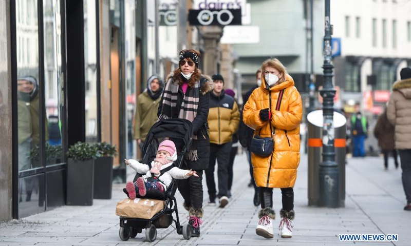 Cold weather hits Vienna, Austria - Global Times