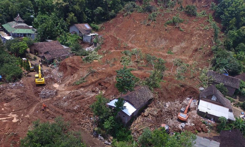 Death toll from Landslide in Indonesia's East Java rises to 9, 10 missing - Global Times