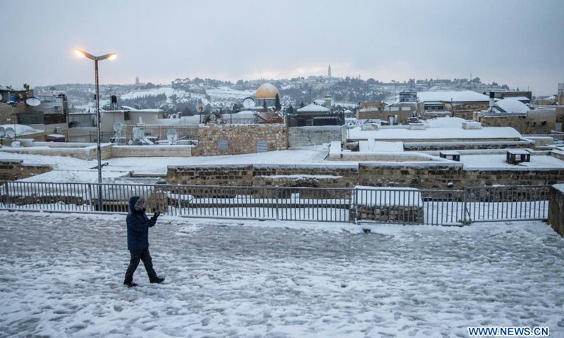 Snow scenery in Jerusalem - Global Times