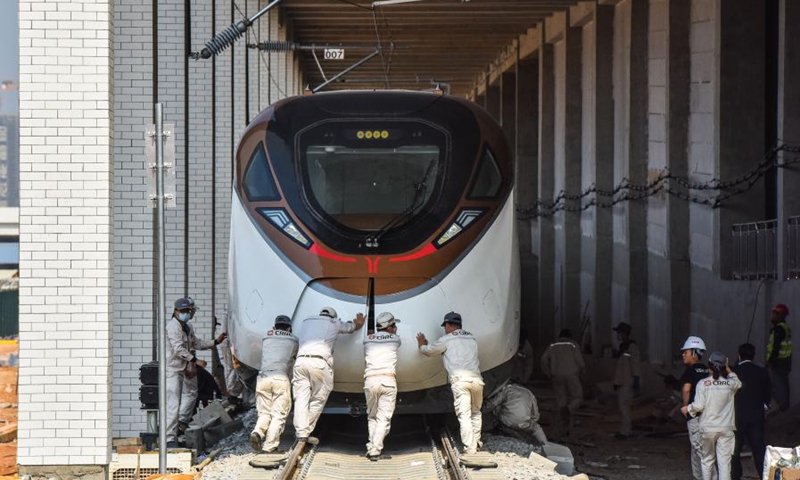 Electric train with maximum designed speed of 160 km per hour put into ...