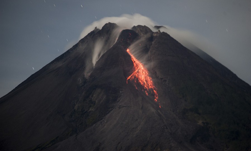 Indonesia's Mount Merapi emits lava - Global Times