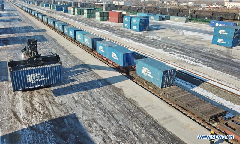 597 containers of goods shipped from China port to Europe in 2021 ...