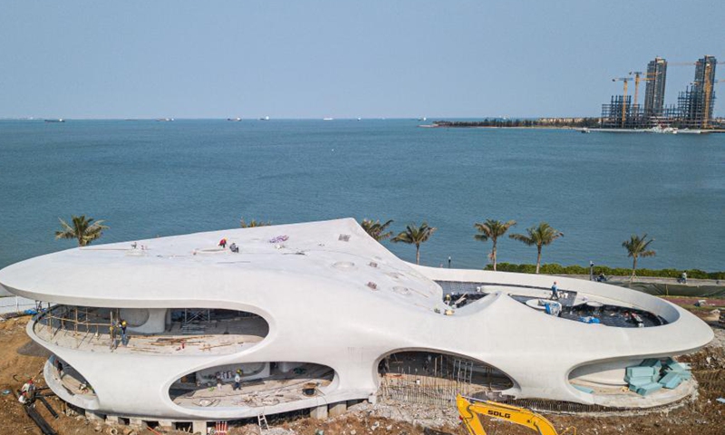 Wormhole Library in Haikou under construction - Global Times