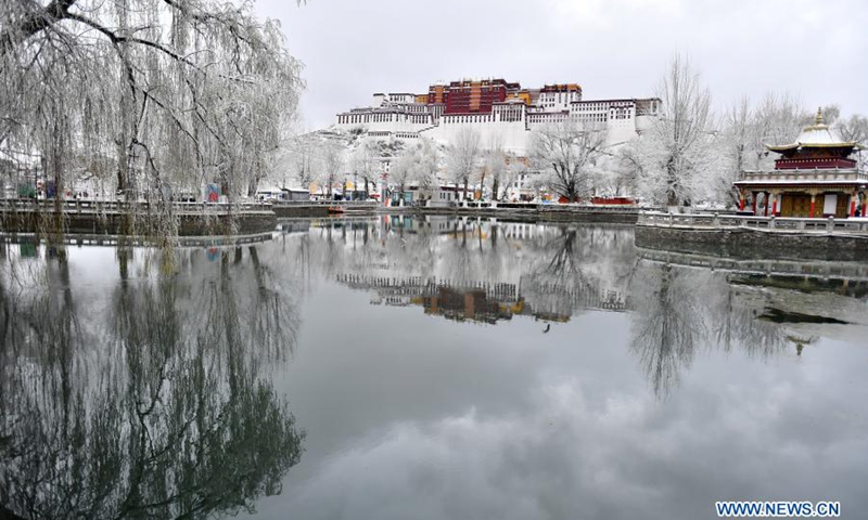 Snow scenery near Potala Palace in Lhasa - Global Times