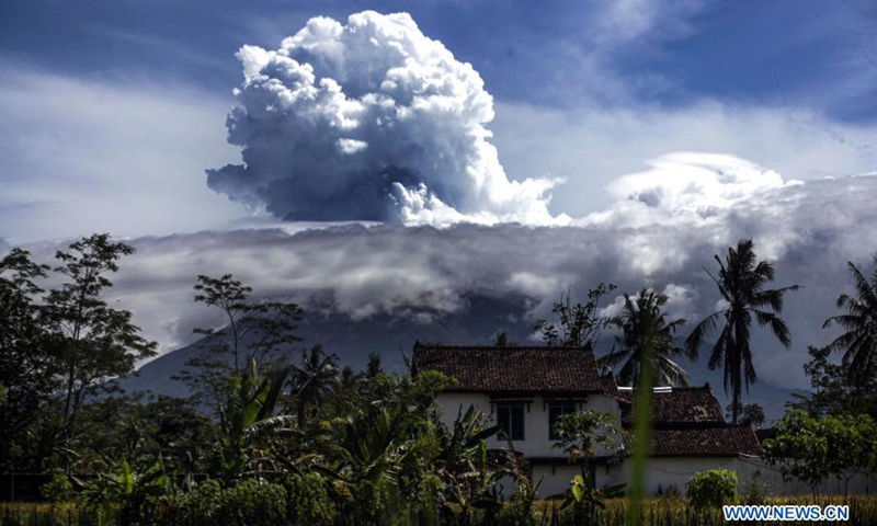 Indonesia's Mt. Merapi erupts twice, spewing ash clouds - Global Times