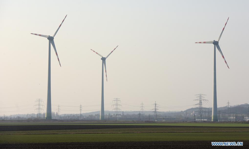 Wind turbines seen in Lower Austria - Global Times