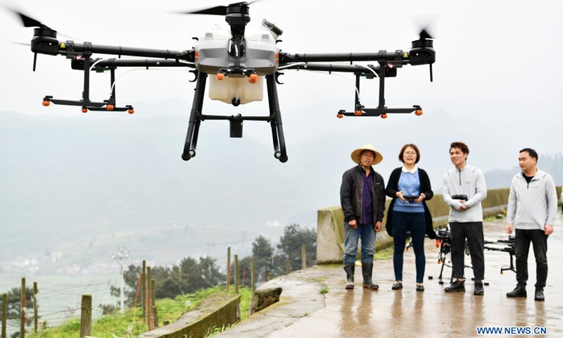 Plant-protection drones make pest control more efficient - Global Times