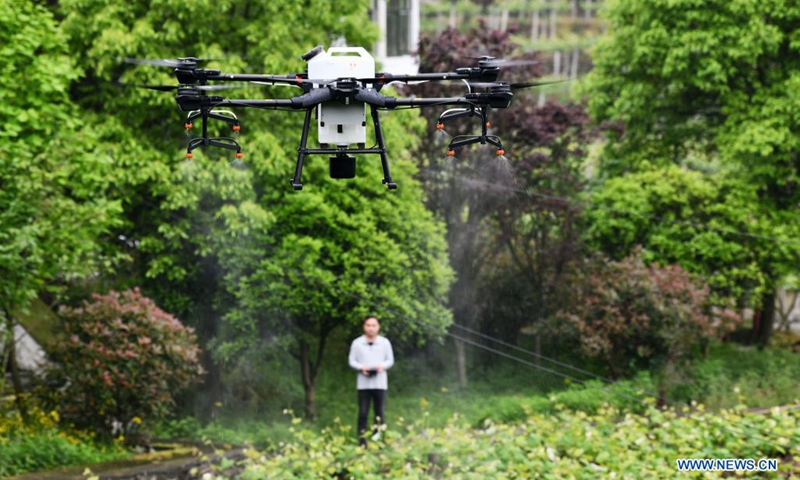 Plant-protection drones make pest control more efficient - Global Times