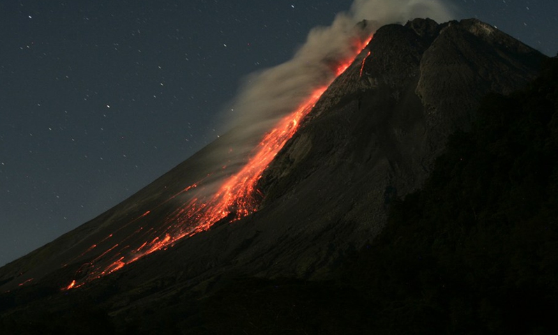 Indonesia's Mount Merapi spews lava, ash clouds - Global Times