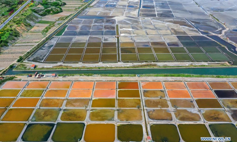 View of salt fields in China's Shandong - Global Times
