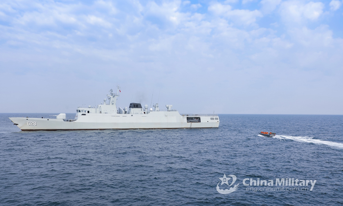 Naval frigate flotilla conducts maritime training exercise - Global Times