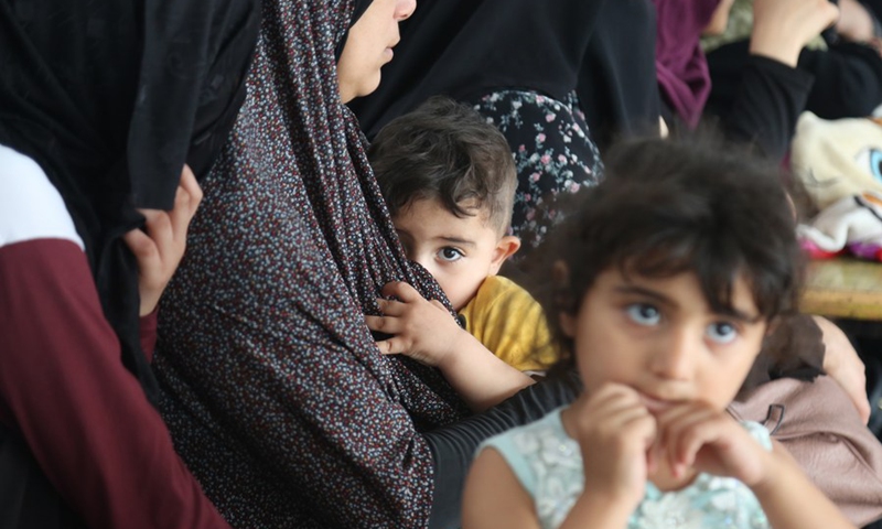 Displaced Palestinians in Gaza - Global Times