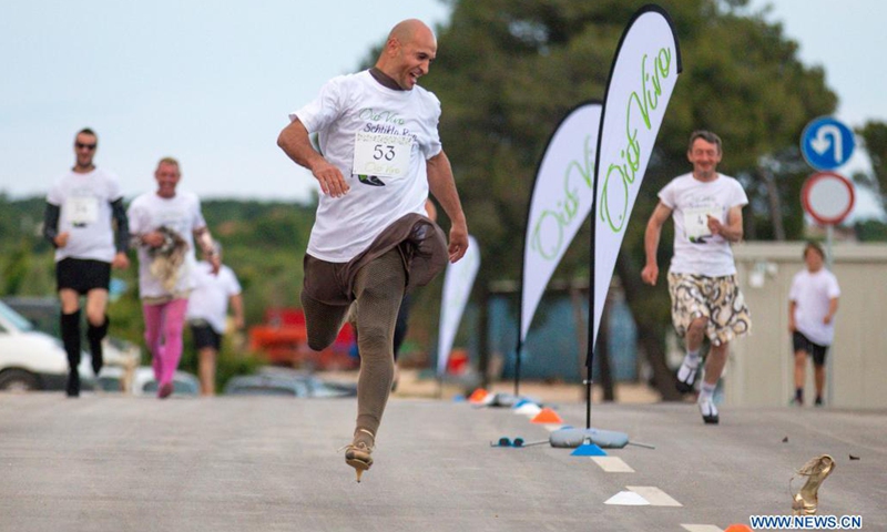 High heels race held in Vodnjan, Croatia - Global Times