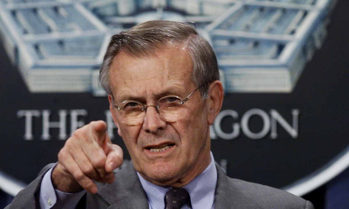 Myeloma kills Iraq War designer Rumsfeld - Global Times