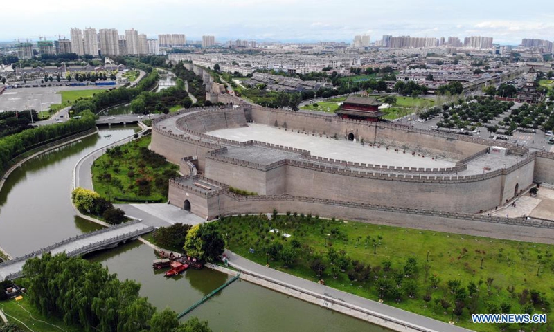 Scenery of Zhengding ancient town after rain in Shijiazhuang, N China ...
