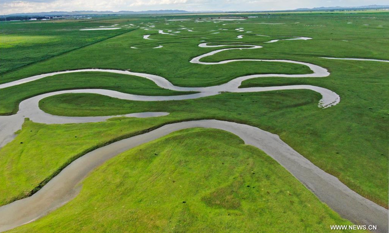 Scenery of grassland in Saibei management district of Zhangjiakou ...