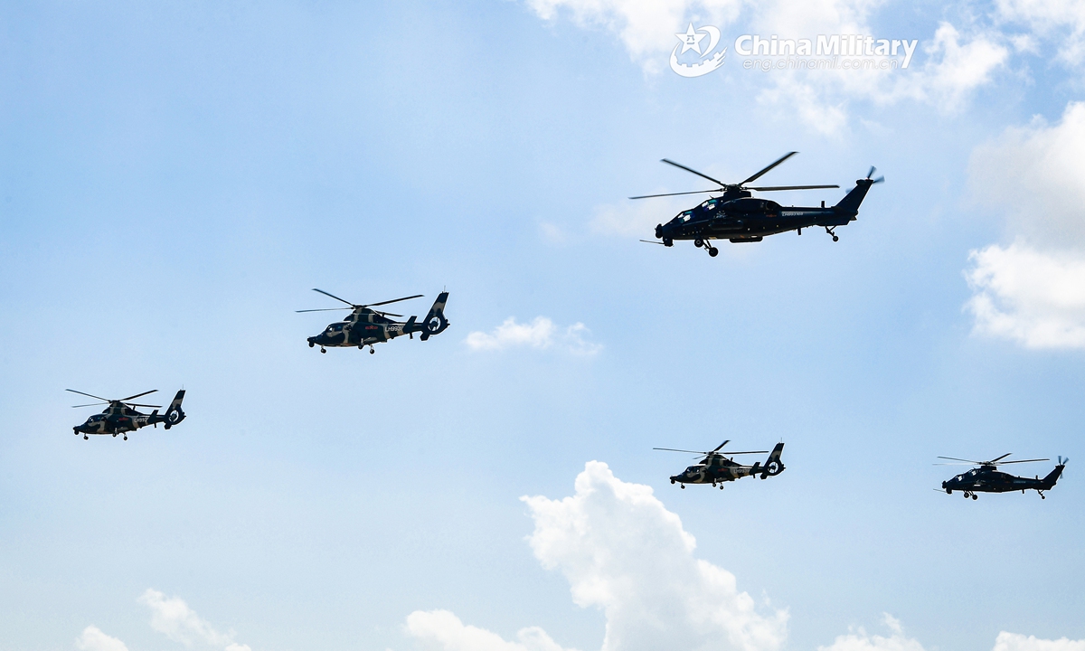 Multi-type helicopters in realistic combat test - Global Times