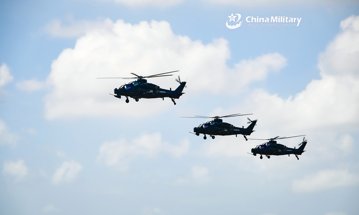 Multi-type helicopters in realistic combat test - Global Times