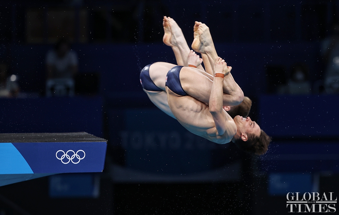 Britain wins gold in men's 10m synchronised platform diving - Global Times